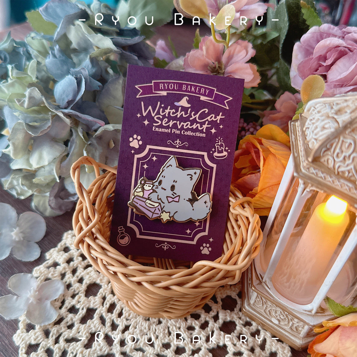 Witch's Cat Servant Enamel Pin - Potion – RyouBakery